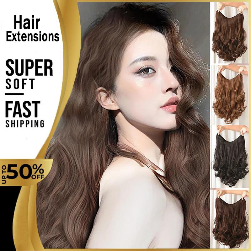 Big Wave Hair Extension Piece Simulation Hair Piece Invisibl - TikTok ...