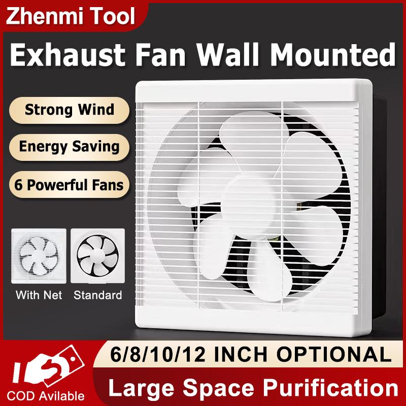 Exhaust Fan Wall Mounted 6/8/10/12 inch with Mesh Energy Saving ...