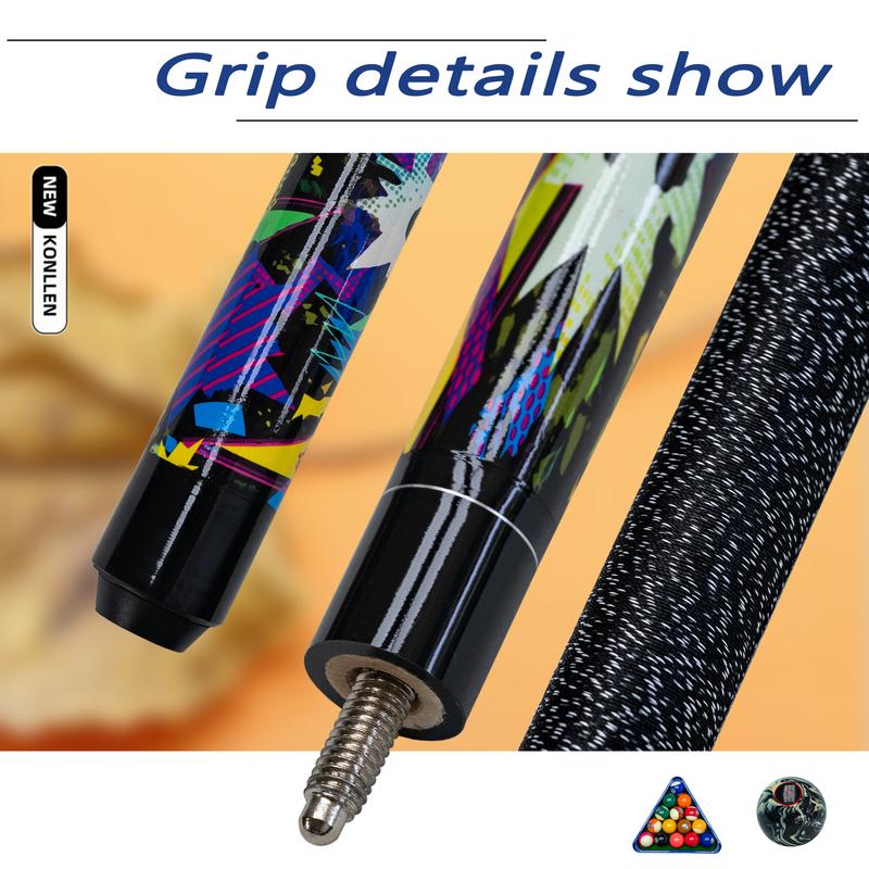 Water Ink Purple Billiard Cue Stick - Maple Wood Front with Hard ...