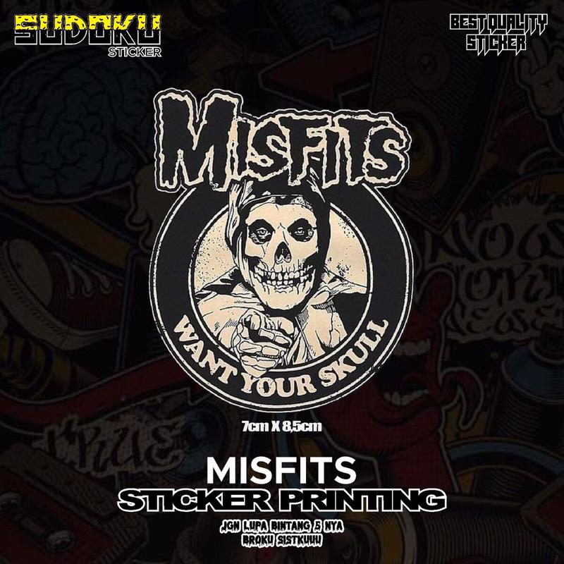 STICKER STIKER PRINTCUT LOGO MISFITS BAD VIRAL FYP KEREN AESTHENTIC ...