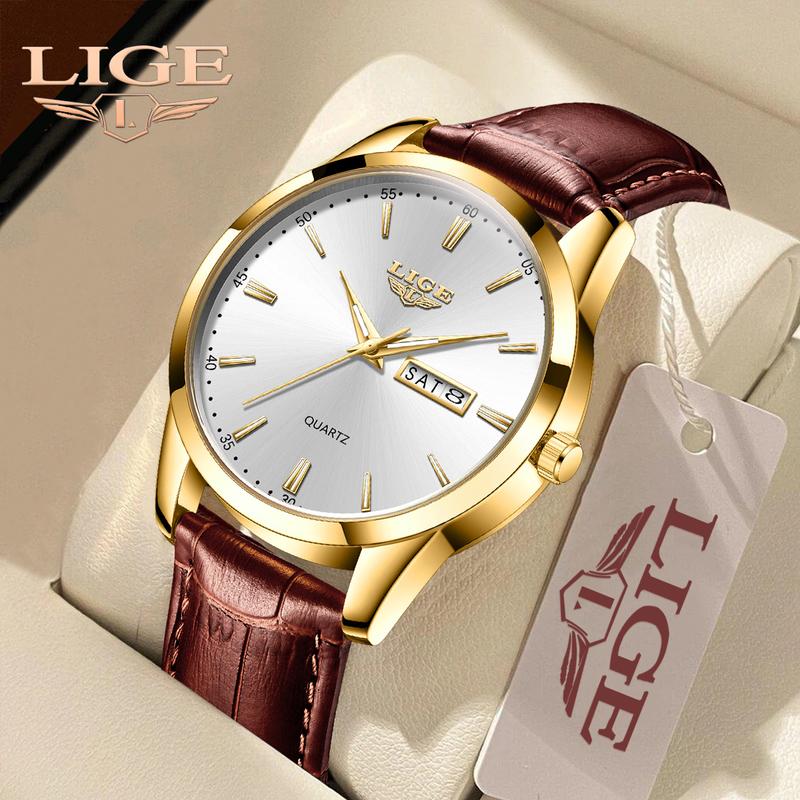 LIGE Jam tangan lelaki Fashion Men Watches Top Brand Luxury - TikTok ...