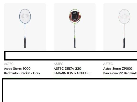 Jual Astec Badminton Racquet [Delta 220/Storm 1000/Z7000/Z9000 ...