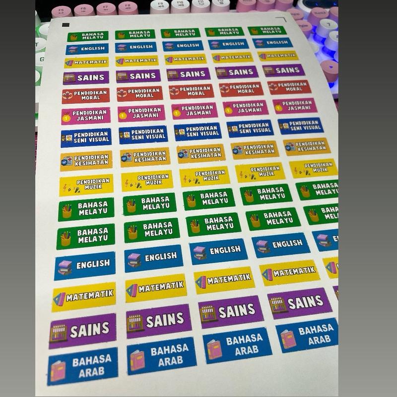 STICKER SUBJEK BAHASA ( 75pcs ) - TikTok Shop Malaysia