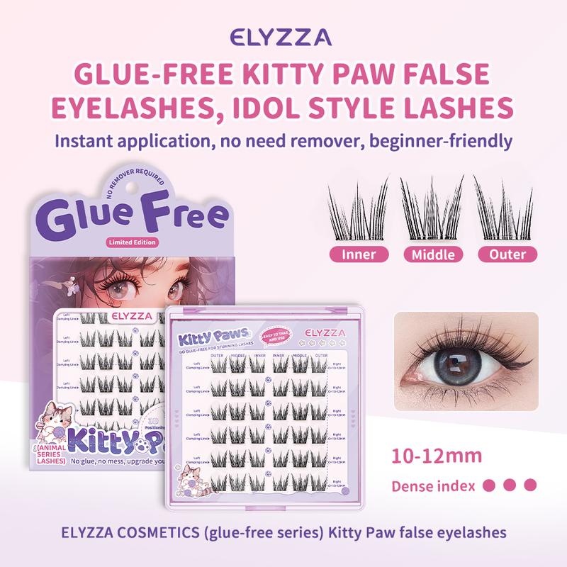 Elyzza Glue-free Kitty Paws False Eyelashe Extension 10-12mm - TikTok ...
