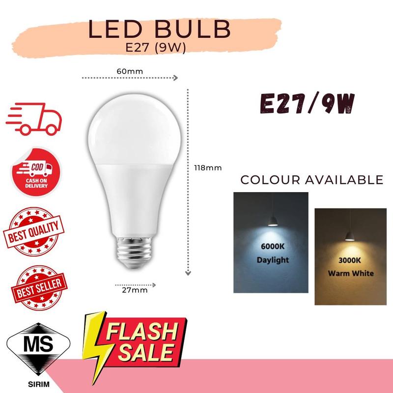 [SIRIM] Lampu Mentol LED 9W Super Terang - Lighting - TikTok Shop Malaysia