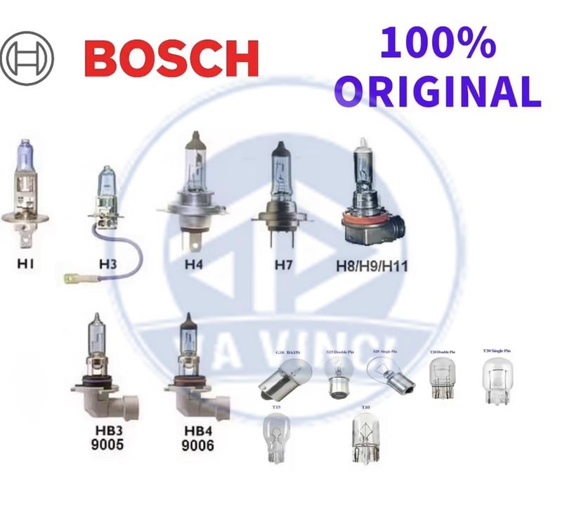 1PC Geniune BOSCH Hologen Bulb H1 H3 H4 H7 H8 H11 HB3 9005 HB4 - TikTok ...