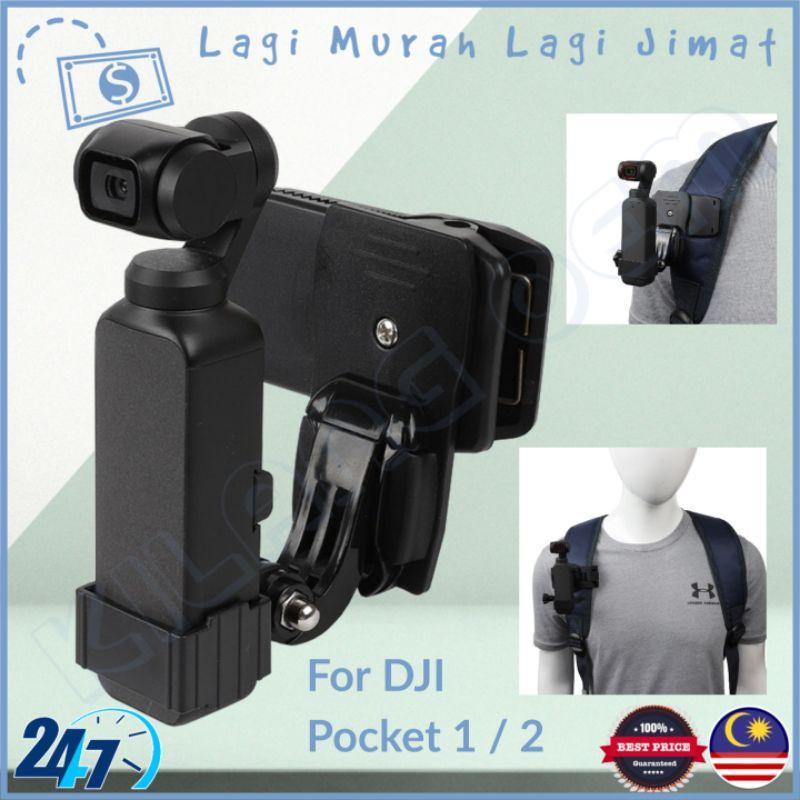 DJI OSMO Pocket 1 / 2 Klip Beg Galas Dada Pemegang Backpack Chest ...
