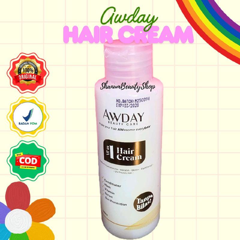 READYLANGSUNGKIRIM! AWDAY HAIR CREAM TANPA BILAS 100ML ALL IN 1 ...