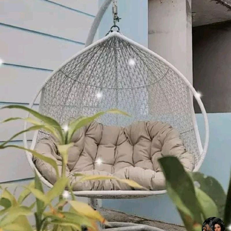 Ayunan Rotan Sintetis Jumbo Diameter 150 Furniture Besi Bantal Shop