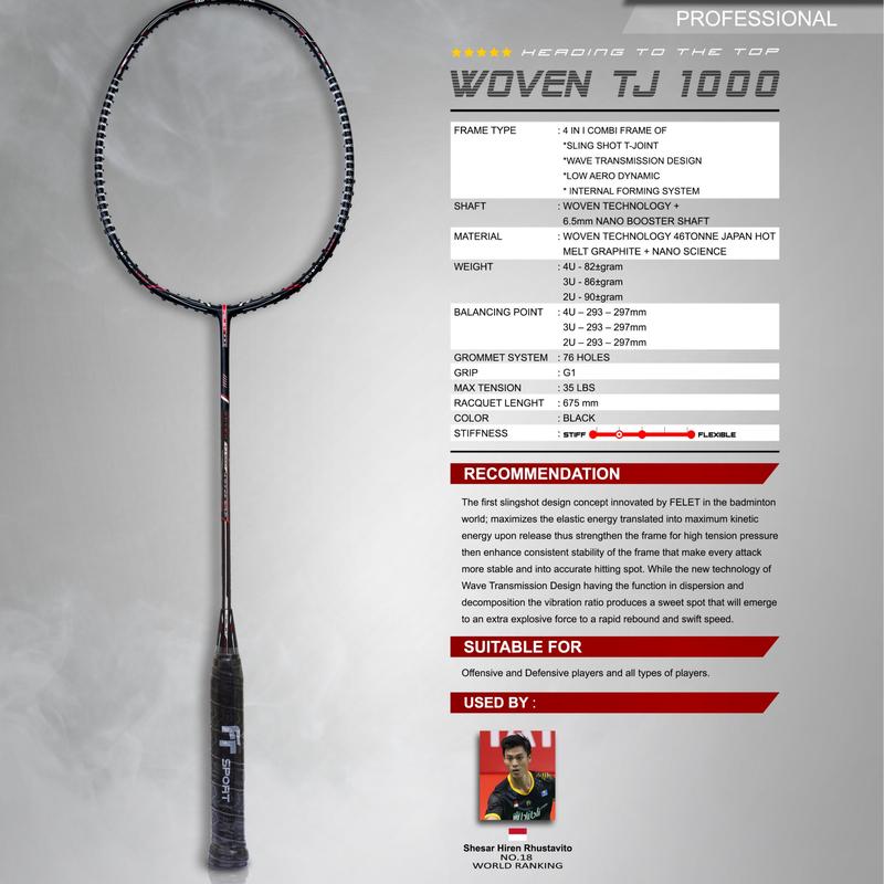 FELET WOVEN TJ POWER / FELET WOVEN TJ 1000 (BADMINTON RACKET - TikTok ...