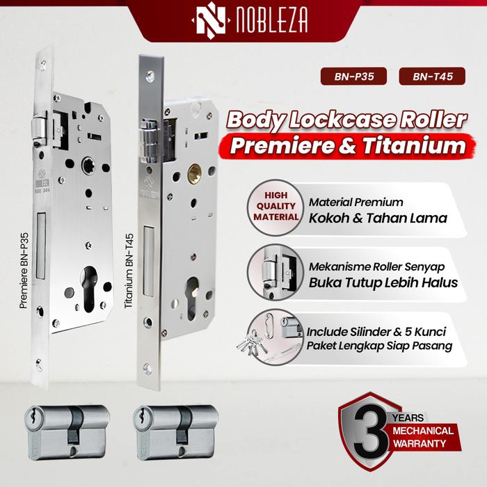 Promo Nobleza Body Kunci Pelor Pintu Rumah Lockcase Mortice Roller ...