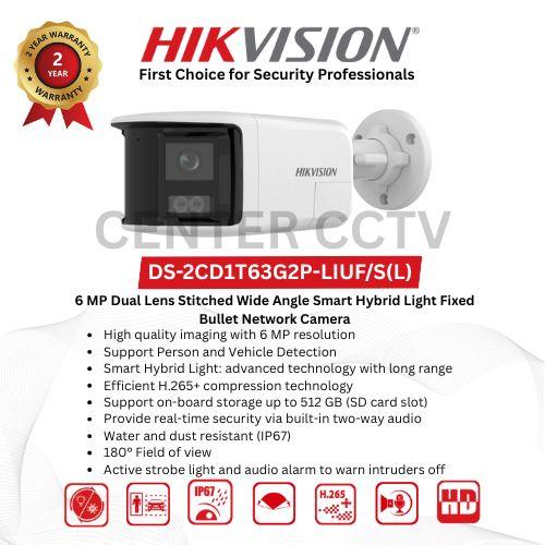 Jual DS-2CD1T63G2P-LIUF/SL - HIKVISION IP 6MP DUAL LENS WIDE ANGLE ...