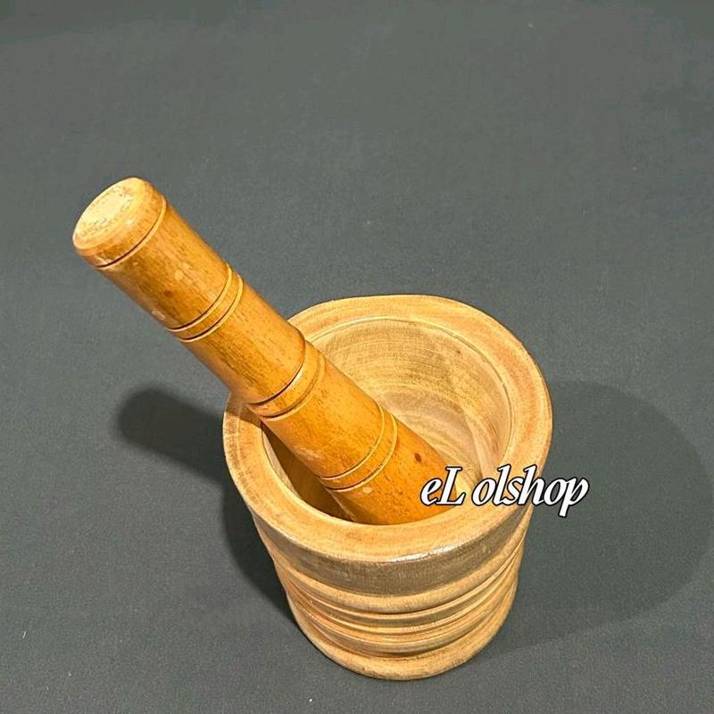 Lumpang kayu set (Lumpang+Penumbuk) - Shop | Tokopedia