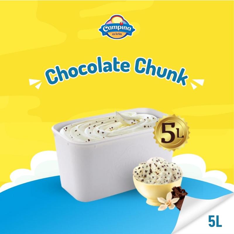 Campina 5 Liter Chocolate Chunk - Es Krim - Shop | Tokopedia