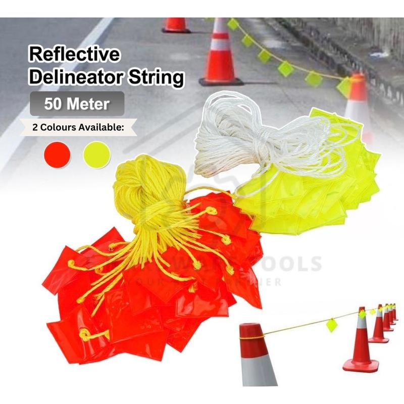 50M Reflective Delineator String Delineator Rope Bendera Kecil - TikTok ...