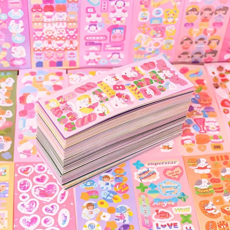 10 Sheets/Pack Cute Cartoon Sticker Set - Goo Card Handbook Stickers ...