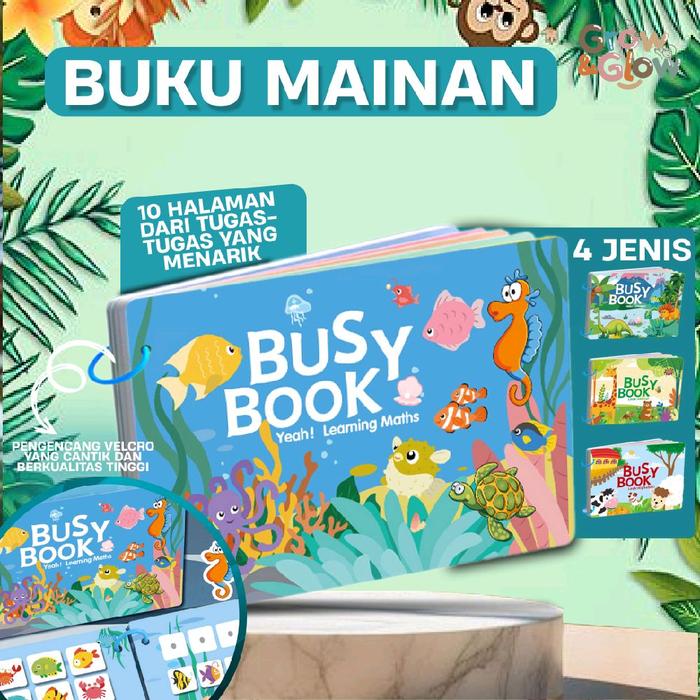 Promo GROW N GLOW Busy Book | Buku Aktivitas Edukasi Anak Sensory ...