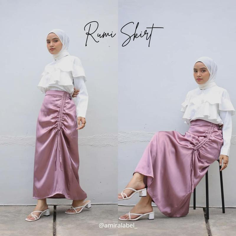 Rok Serut / Rumi Skirt / Rok Polos - Shop | Tokopedia