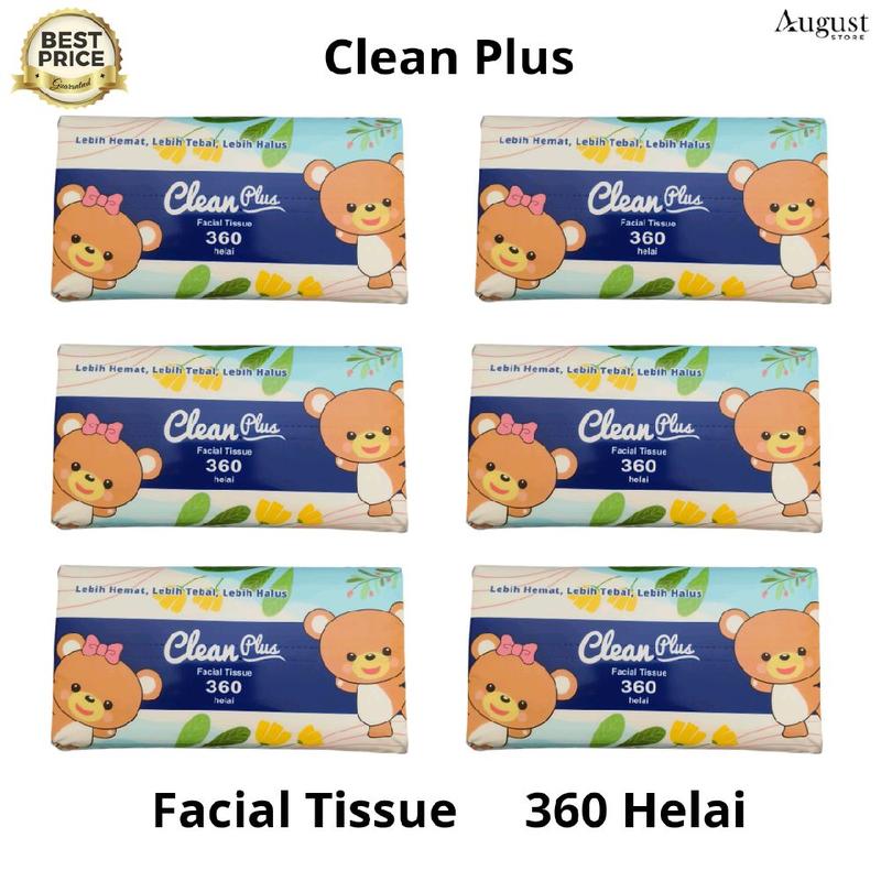 PAKET 6 PACK Tissue Clean Plus 180 Sheets / 360 Belai / 2 Pl - Shop ...