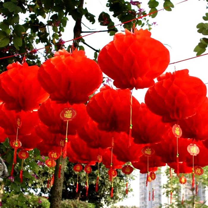 Jual Lampion Imlek Lampion Gantung Honeycomb Hiasan Dekorasi Imlek ...