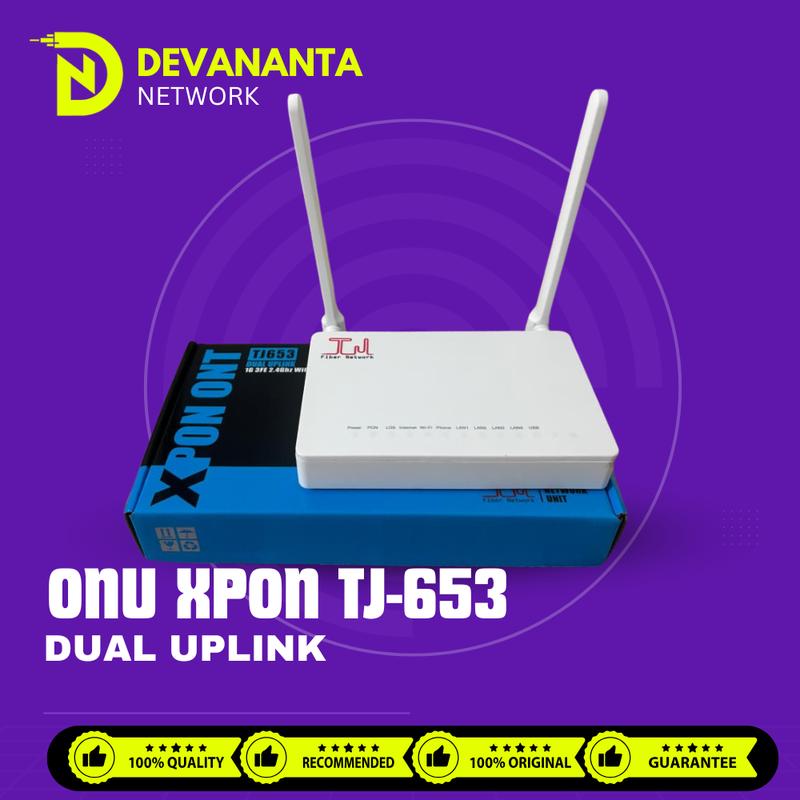 ONU XPON TJ-653 Dual Uplink Postel dengan 1 POTS 1 GE 3 FE 2.4G Wi-Fi 1 ...