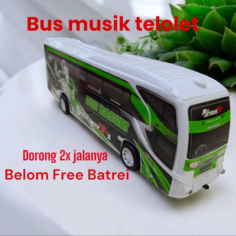 Mainan Bus + Telolet + Musik Basuri + Lampu + Jalan friction - Shop ...