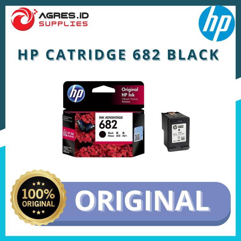HP TINTA 682 BLACK CATRIDGE PRINTER 682 BLACK TINTA PRINTER ORIGINAL ...