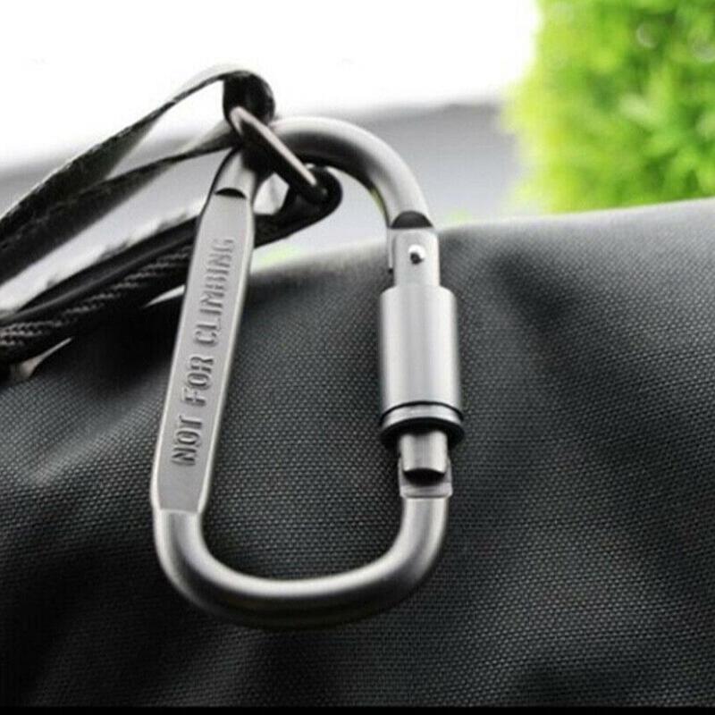 1Pcs Safety Bold Lock Carabiner Hook Snap Clip D Type For Outdoor ...