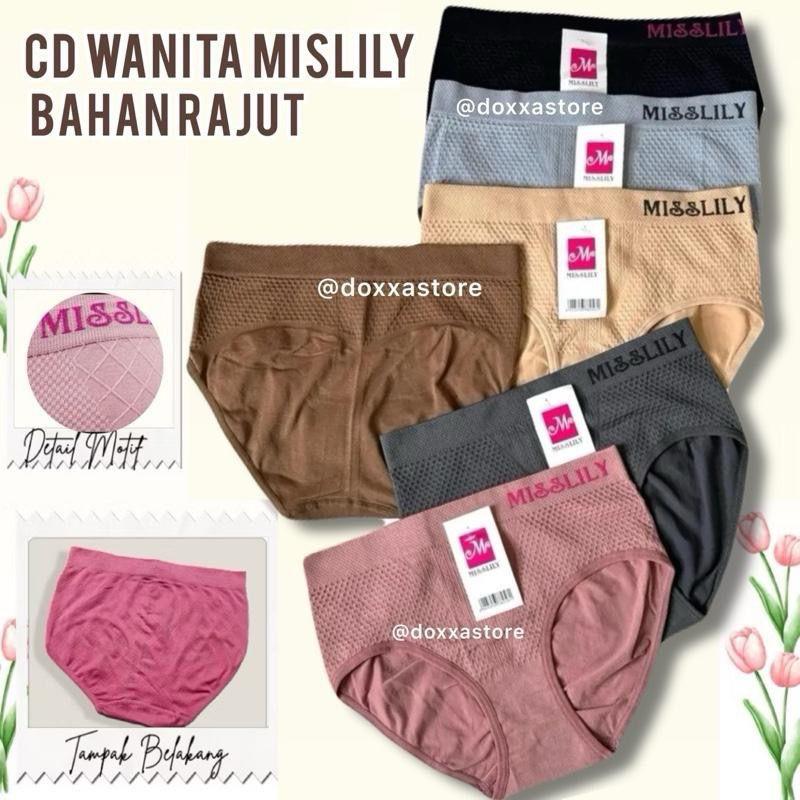 12Pcs CD Celana Dalam Rajut Wanita Semi Korset Mislily - Shop | Tokopedia