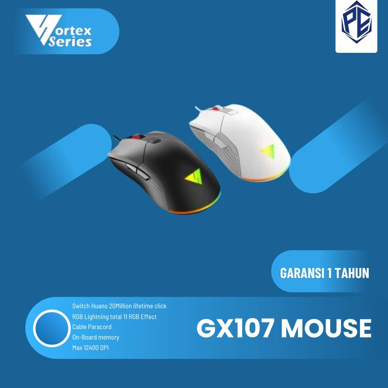 VortexSeries GX107 / GX-107 RGB Lightweight Gaming Mouse - Shop | Tokopedia