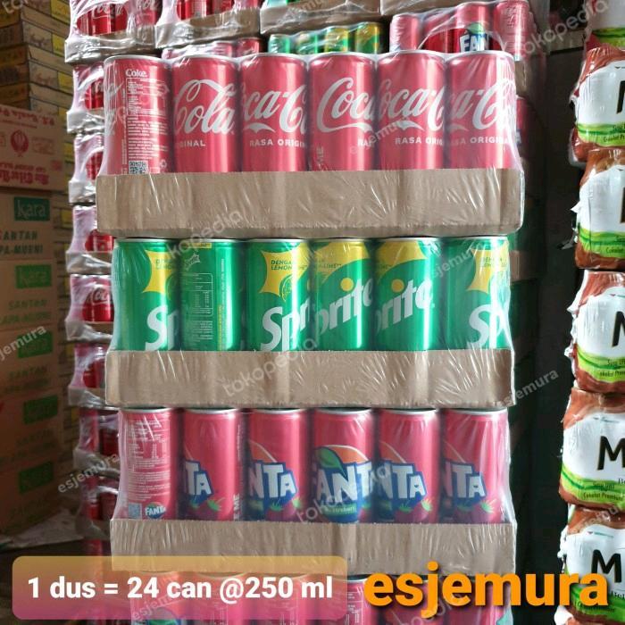 Promo Coca Cola Sprite Fanta A&W Kaleng Can 250 Ml Per Dus Isi - Shop ...