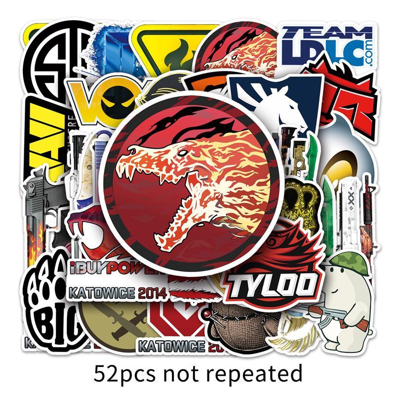 52Pc Skateboard Stickers CS GO Stickers Skateboard Extreme Sports ...