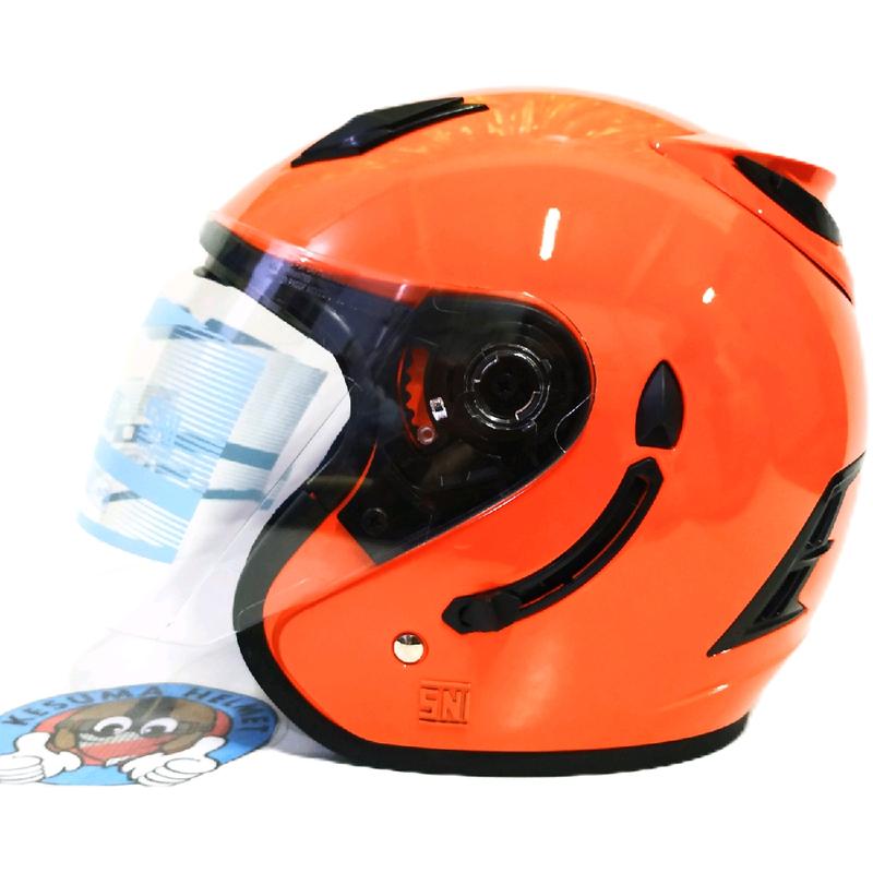 HELM ARL / NHR CENTRO DOUBLE VISOR MODEL JP10 WARNA ORANGE HALF - Shop ...