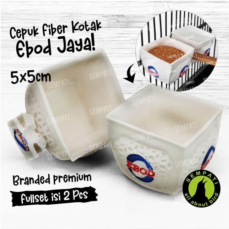 SEMPATI Cepuk Cangkir Fiber Kotak Ebod Jaya Wadah Pakan Makan - Shop ...