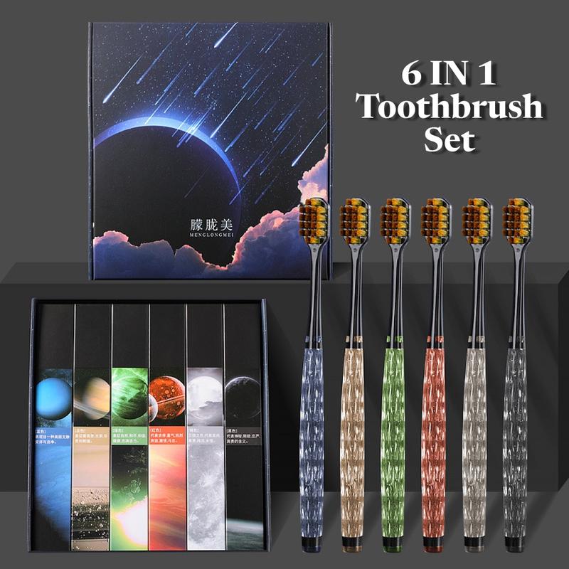 6in1 Luxury Toothbrush Set Soft Hair Toothbrush Gift Set Toothbrush ...
