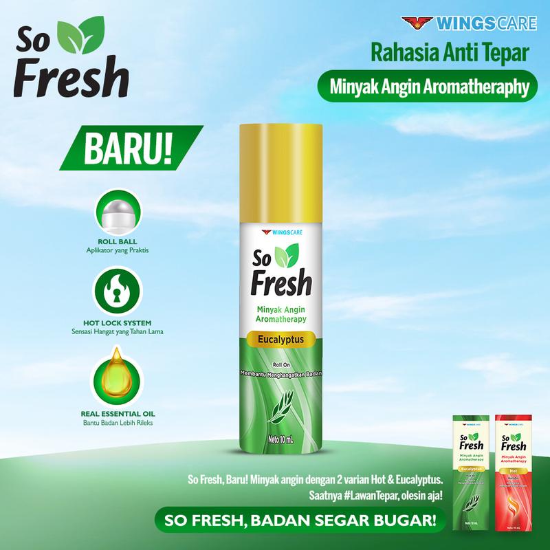 SO FRESH MINYAK ANGIN AROMATHERAPY ISI 2 BOTOL | ART WC - Shop | Tokopedia