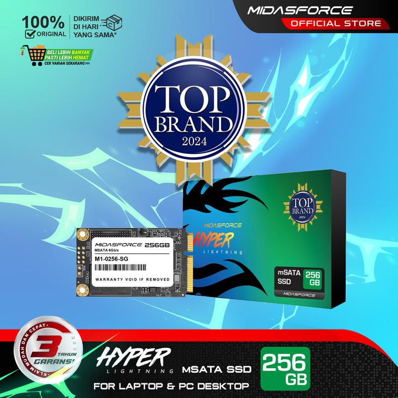 SSD mSATA 256GB Midasforce Hyperlightning Laptop Pc Penyimpanan - Shop ...
