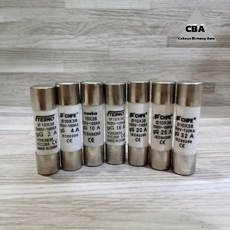 fuse link 50A/fuse keramik 10x38 50ampere - Shop | Tokopedia