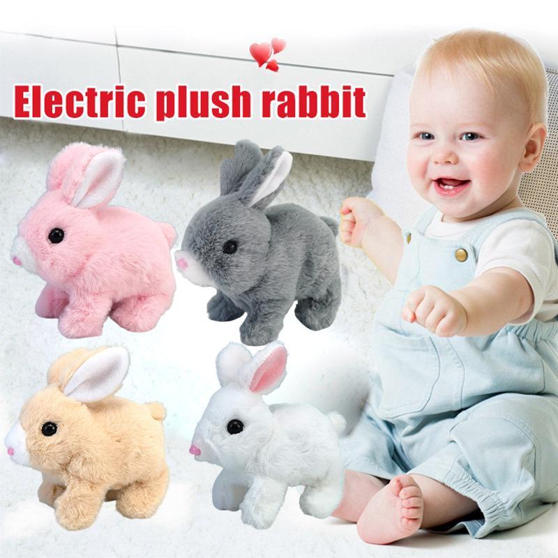 Electronic Rabbit Plush Toy Walks Barks Moves Mouth Interactive ...