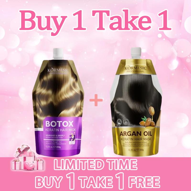 【BUY 1 TAKE 1】Botox/Argan Oil Keratin Hair Treatment Mask 350g - TikTok ...