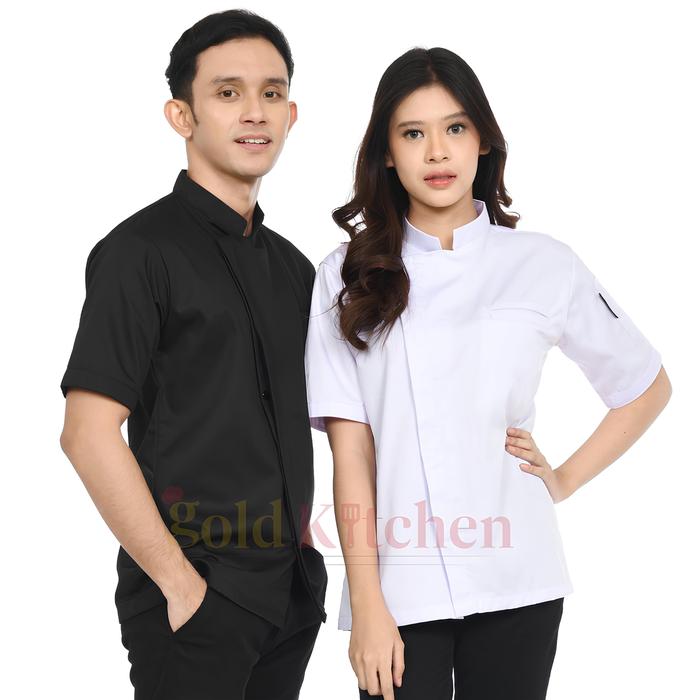 Promo Baju Chef Baju Koki Chef Jacket Pria Wanita Lengan Pendek Model ...