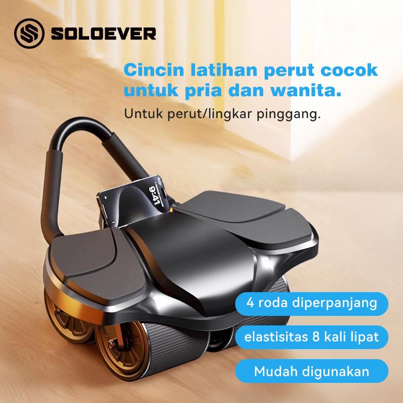 SOLOEVER 4-Wheel Ab Roller – Core & Ab Training, Anti-Slip, Lightweight ...