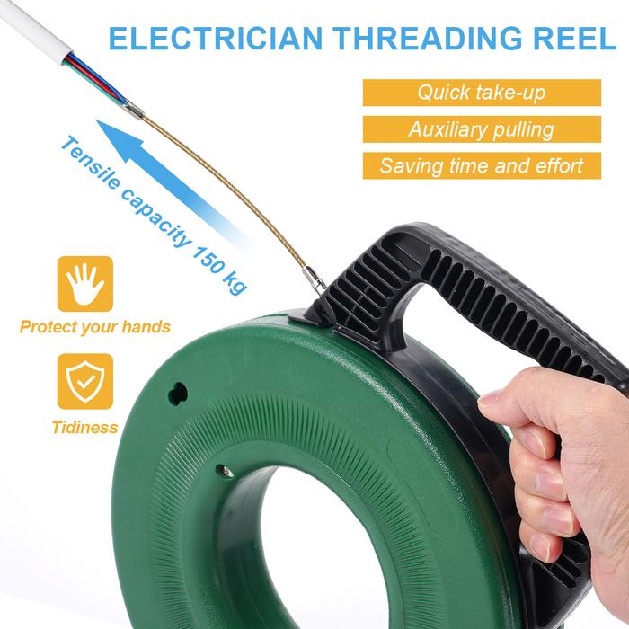Jual 3MM Cable Push Puller Tape Reel Conduit Ducting Rodder Pulling ...