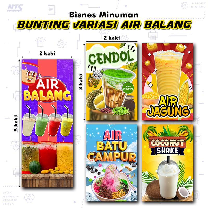 BUNTING MINUMAN AIR BALANG / JUS / BOBA / TEH / CENDOL / ABC - TikTok ...