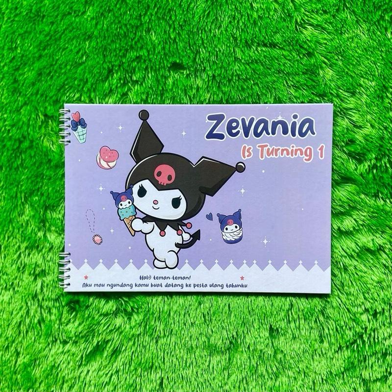 Buku Tamu Ulang Tahun Anak Custom Tema Kuromi – Desain Karakter Kuromi ...