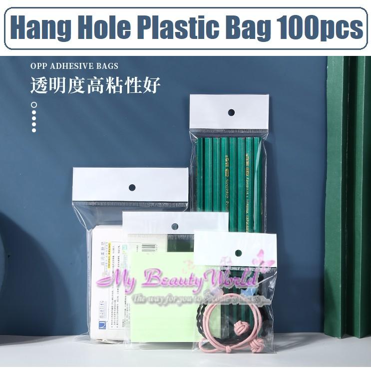 Promo 100pcs Wholesale Murah With Hang Hole Transparent Self-adhesive ...