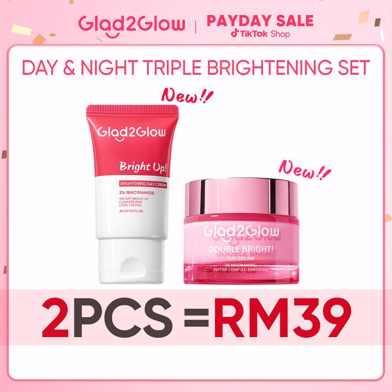 [NEW]Glad2Glow Triple Brightening Set 2PCS-Bright Up Brightening ...