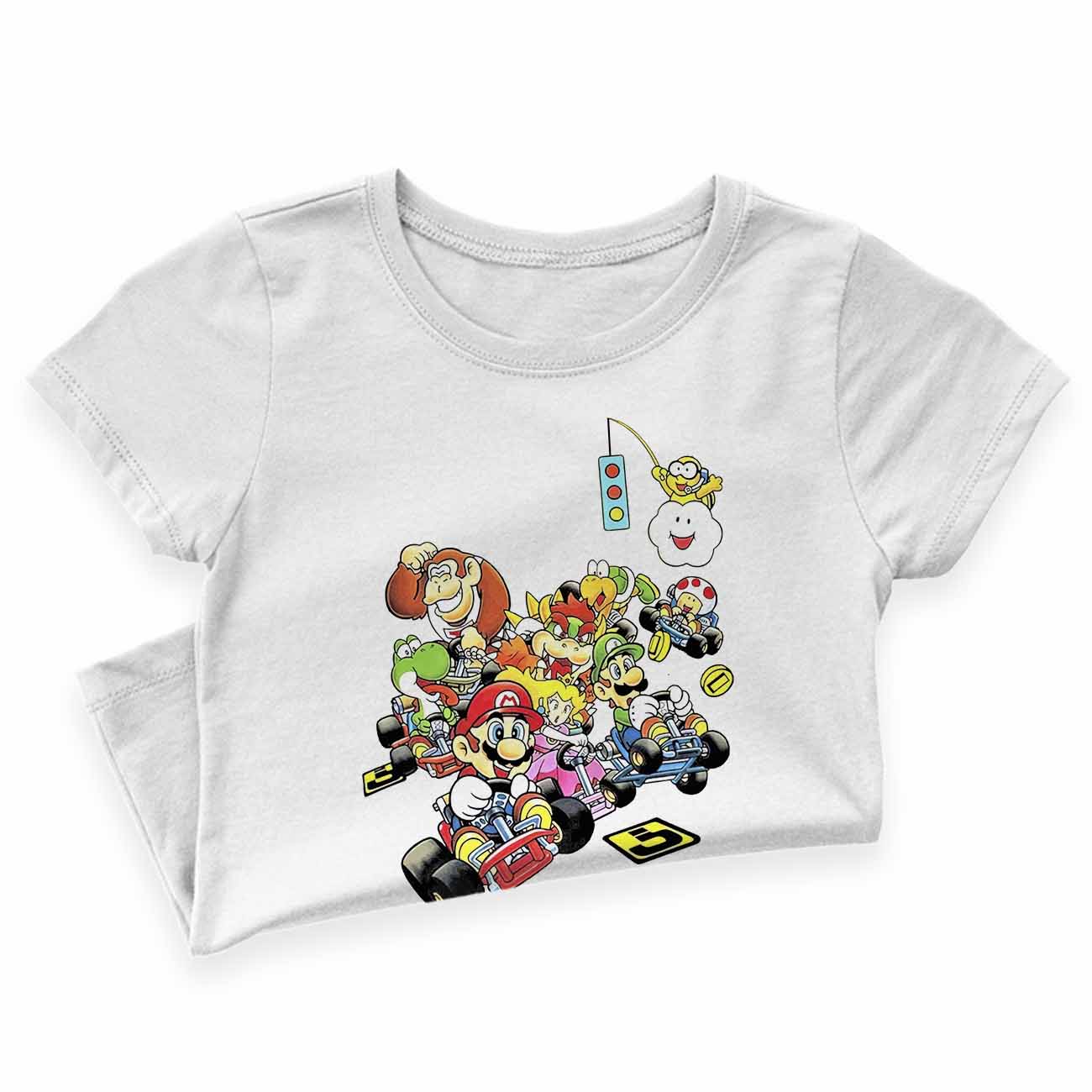 Super Mario Bro Kart Yoshi Game Anime Shirt Tshirt Newborn Baby ...