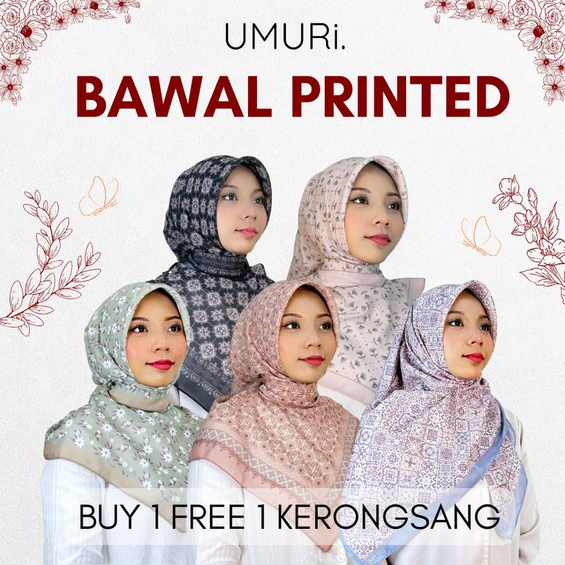 UMURi TUDUNG BAWAL PRINTED BIDANG 45 EXCLUSIVE DESIGN COTTON - TikTok ...