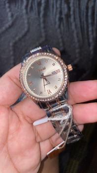 Jam Tangan Wanita Kalis Air, Morotim, Berkilat, dengan Kalendar ...